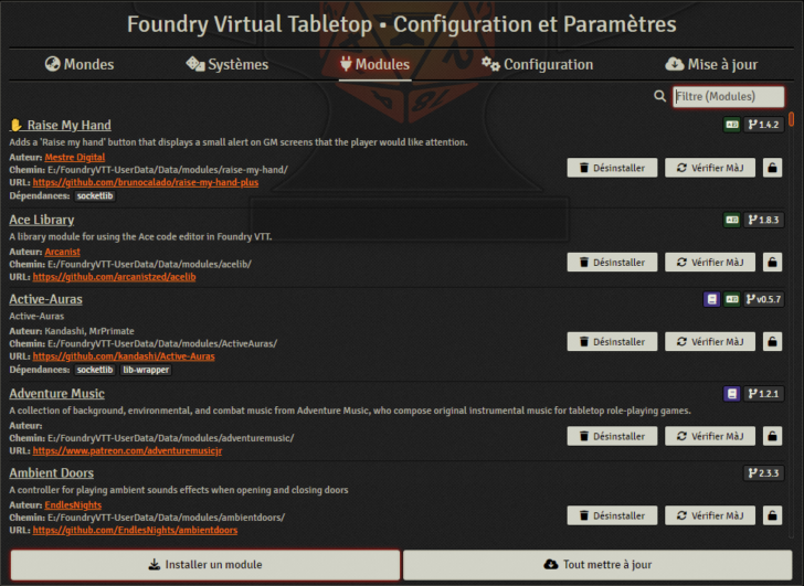 Tutoriel découverte de Foundry VTT - Partie 1 - D1000 et D100